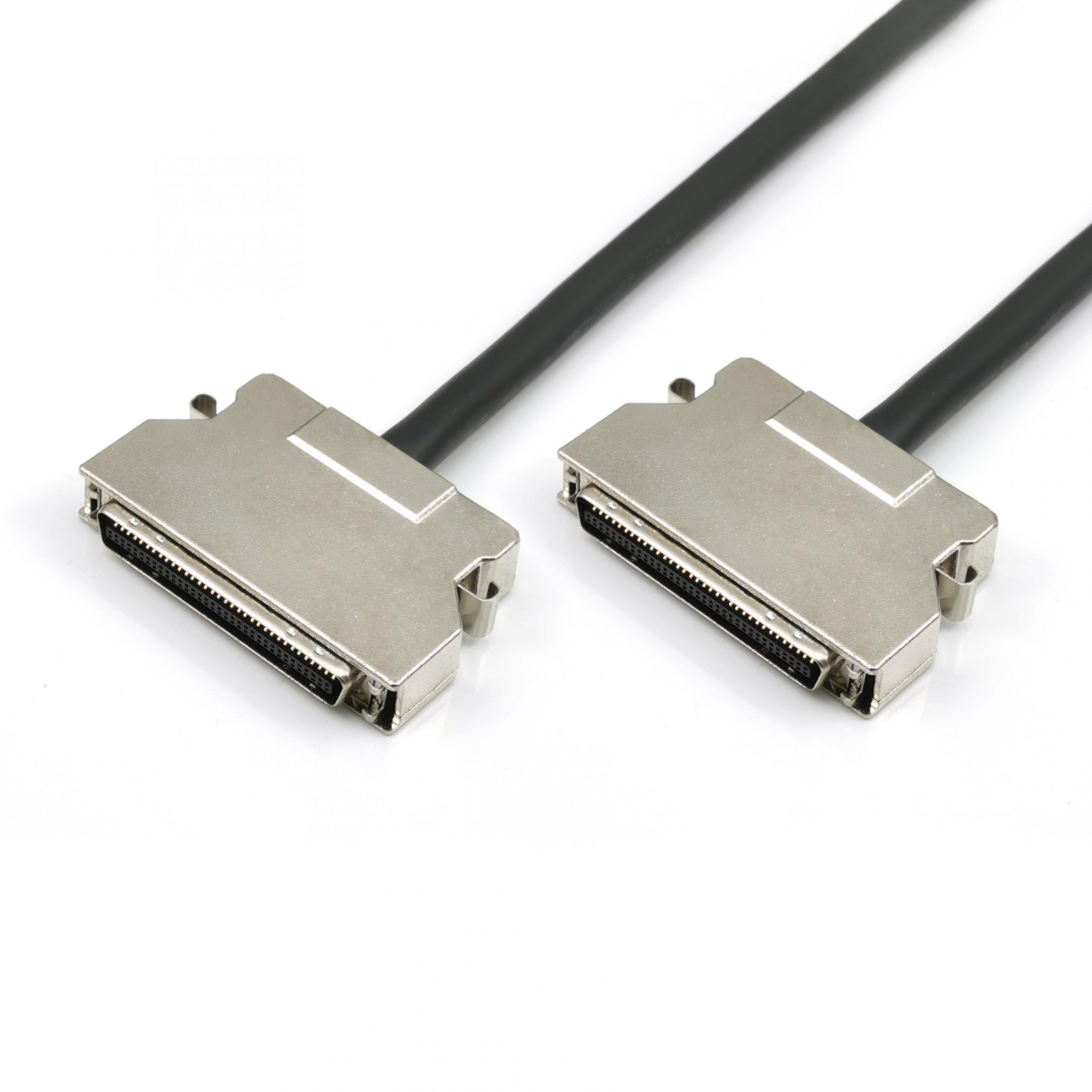MDR Cable 68pin Shielded Cable Metal Connector with Spring Latch ...